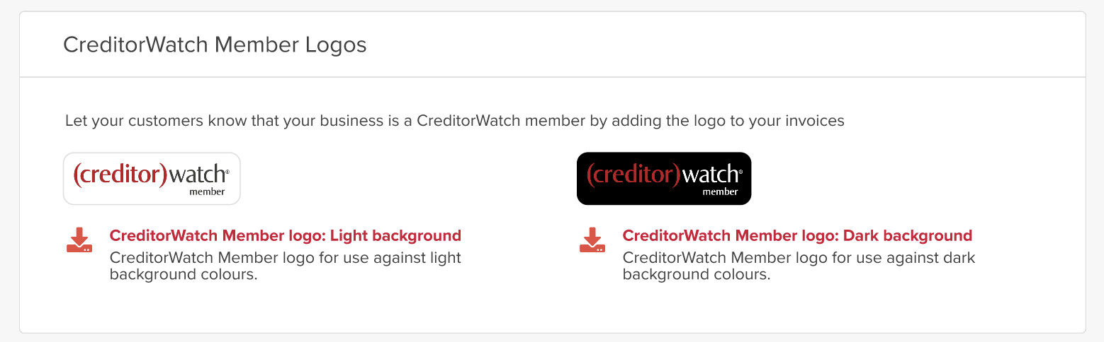 Adding the CreditorWatch Logo to your Invoices